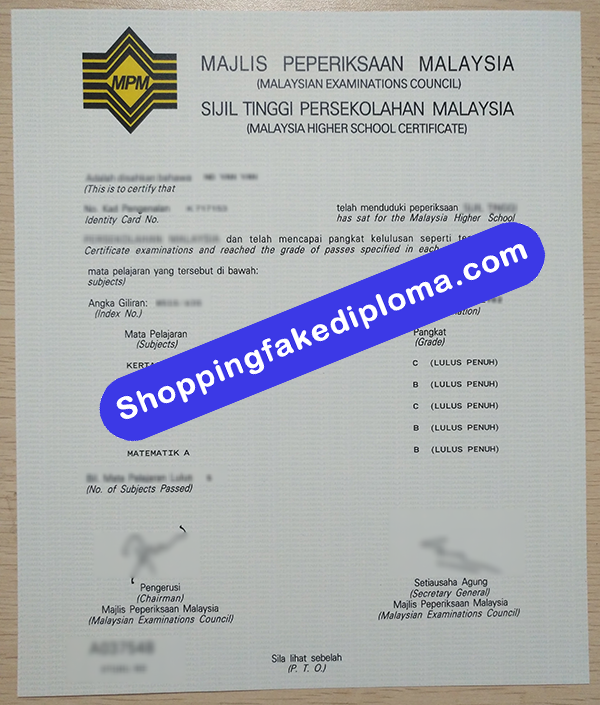How To Buy Fake Malaysian Examinations Syndicate Certificate | Buy fake ...