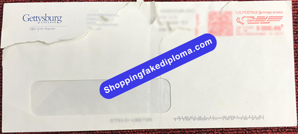 Where there is Gettysburg College transcript Envelope | Buy fake ...